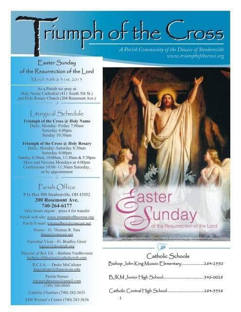 Triumph Of The Cross At Holy Name Catholic Church (Steubenville) - Mass ...